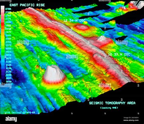 East Pacific Rise Topographic Map Of The Seabed Of The Pacific Ocean
