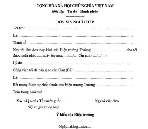 Cách viết mẫu đơn xin nghỉ phép đúng chuẩn cho mọi nghề 2023 Cosy