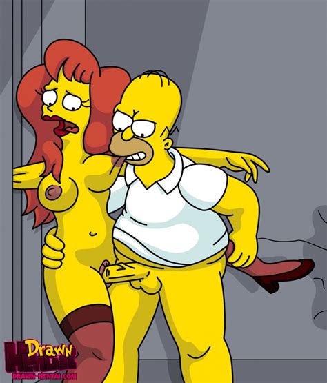 Rule 34 Breasts Clothes Color Drawn Hentai Female Homer Simpson Human Indoors Insertion Male