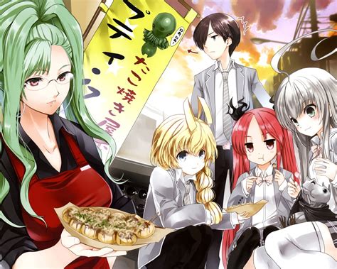 Nyarlathotep Cthugha Cthulhu Hastur Yasaka Mahiro And 2 More Haiyore Nyaruko San Drawn