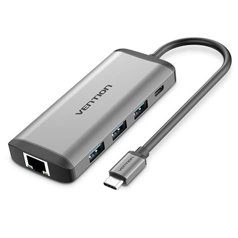 Vention Type C To HDMI USB3 0 3 RJ45 PD Converter