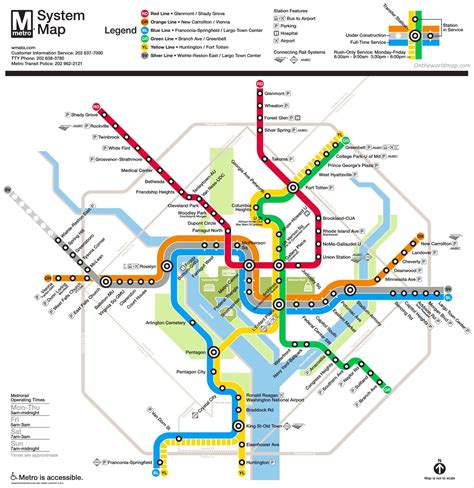Printable Washington Dc Metro Map
