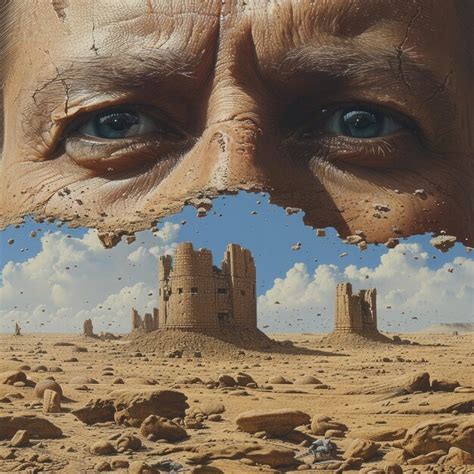 Surrealismo criativo realista arte imaginativa de flexão da mente