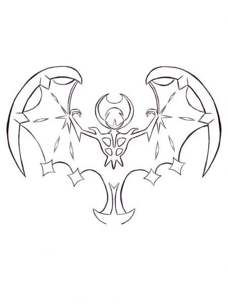 pokemon lunala coloring pages free printable