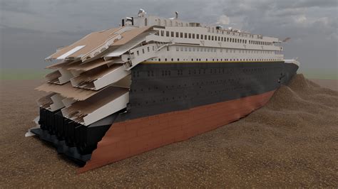 Rms Titanic Wreck D Model Cgtrader