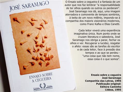 Ensaio sobre a Cegueira José Saramago tudo o que sou