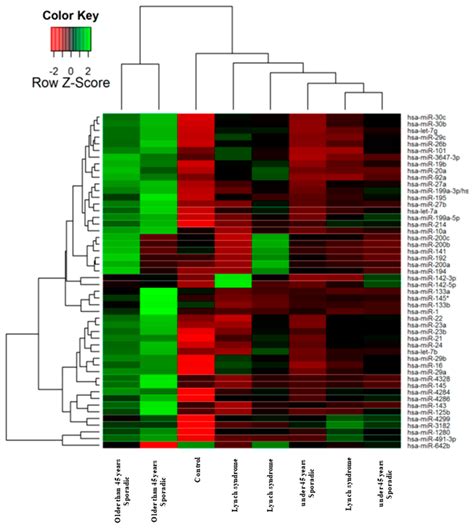 Heat Map And Hierarchical Clustering Of MicroRNAs MiRNAs In