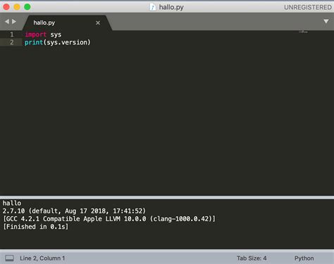 python interactive and script mode how to setup sublime text 3 with vrogue