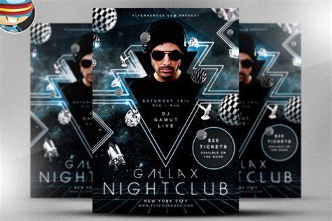 Gallax Nightclub Flyer Template Flyer Template Flyer Club Flyers