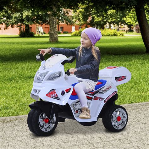 Moto Eléctrica Infantil Coche Triciclo Niño Moto de Juguete Batería 6V