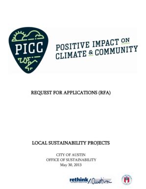 Fillable Online Austintexas REQUEST FOR APPLICATIONS RFA LOCAL