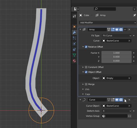 Blender Array Modifier Fit Curve When Using Scaled Object Offset