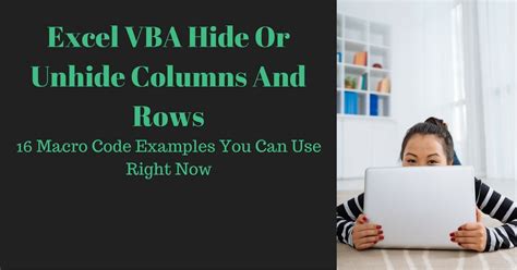 Excel Vba Hide Or Unhide Columns And Rows Macro Examples