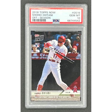 Shohei Ohtani 2018 Topps Now Offseason OS16 RC PSA 10 Pristine Auction