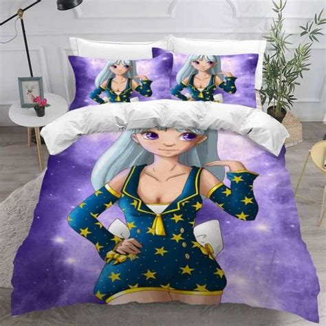 3D Manga Fille Parure De Lit 2 Personnes Dessin Animé Housse De Couette