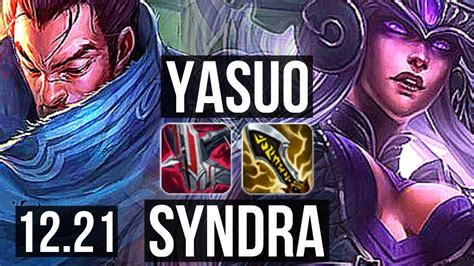 YASUO Vs SYNDRA MID 7 1 5 Rank 8 Yasuo 1 4M Mastery 500 Games