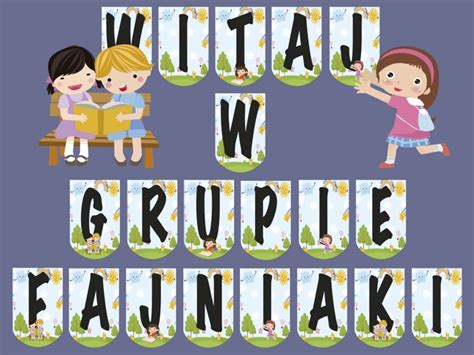 Girlanda Witaj W Grupie Fajniaki Kwiecien Academy