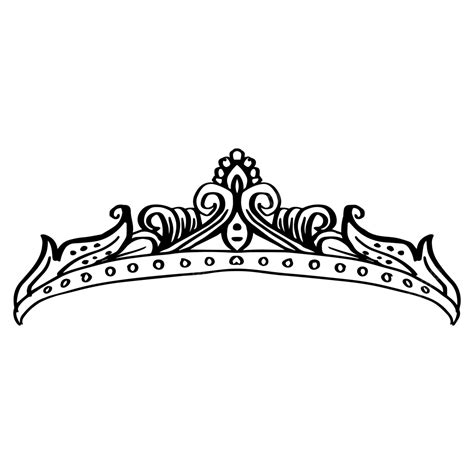 Tiara Crown Queen Vector PNG Images Hand Drawn Princess Tiara Queen