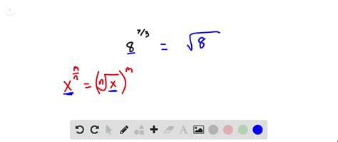 solved rewrite the expression using radical notation 8 7 3