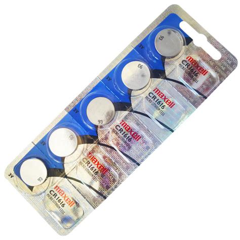 Bateria Cr1616 Maxell Lithium 3V Cartela 5 Unidades Submarino