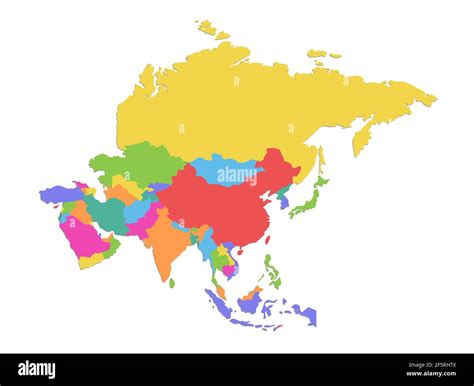 Mapa de asia continente silueta Fotos e Imágenes de stock Alamy