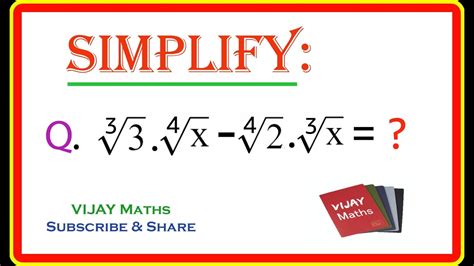 solve this radicals involving cube and fourth root vijay maths youtube