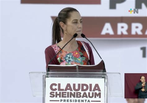 Claudia Sheinbaum anuncia sus cien compromisos al iniciar su campaña