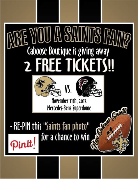 Win Saints Vs Falcons Tickets On November Th