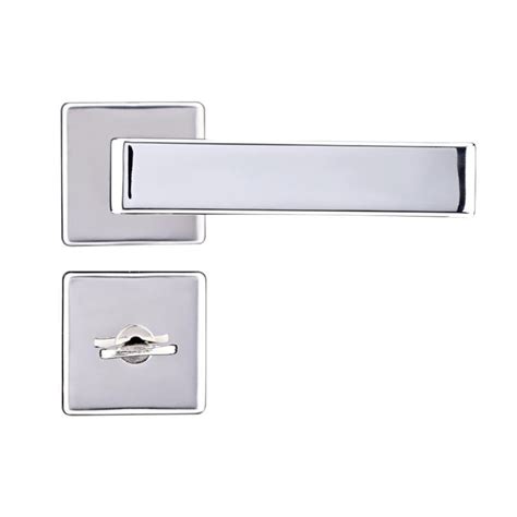 Fechadura Zamac Mm Concept Roseta Quadrada Banheiro Cromada Pado