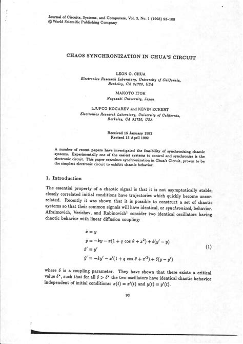 pdf chaos synchronization in chua s circuit