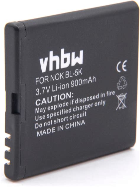 Vhbw Battery Replacement For Nokia BL 5K For Mobile Phone Smartphone
