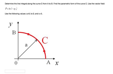solved determine the line integral along the curve c from a