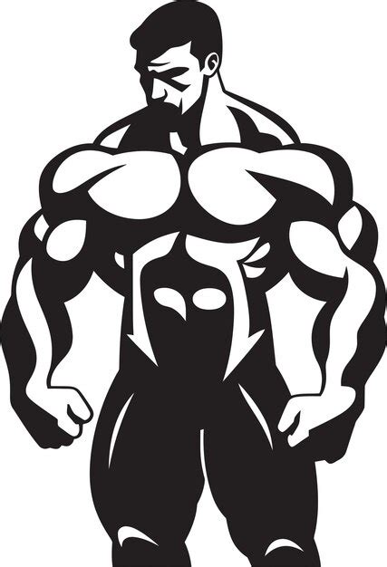 Iconos musculares vectorizados de powercore athleticcraft diseño