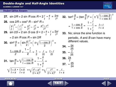 PPT Double Angle And Half Angle Identities PowerPoint Presentation