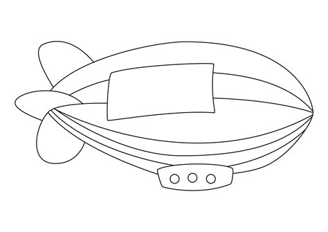 Coloriage Coloriages véhicule Dirigeable 01 10 Doigts