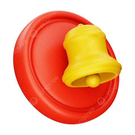 Yellow Notification Bell Button D Icon Render Yellow Notification