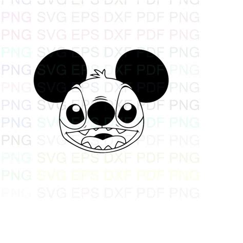Stitch Mickey Mouse Lilo And Stitch Outline Svg Dxf Eps Pdf Inspire