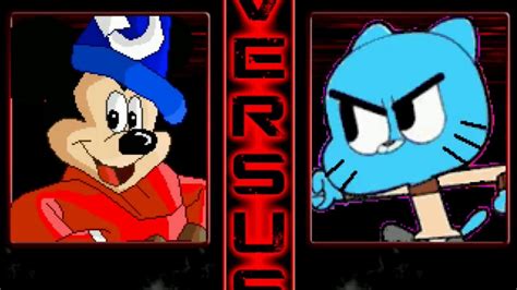 M U G E N Mickey Mouse Mordecai Vs Gumball Watterson Finn Jake