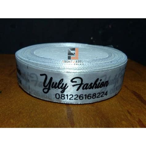 Jual LABEL SATIN CUSTOM PITA SATIN WARNA PITA SATIN LABEL SATIN