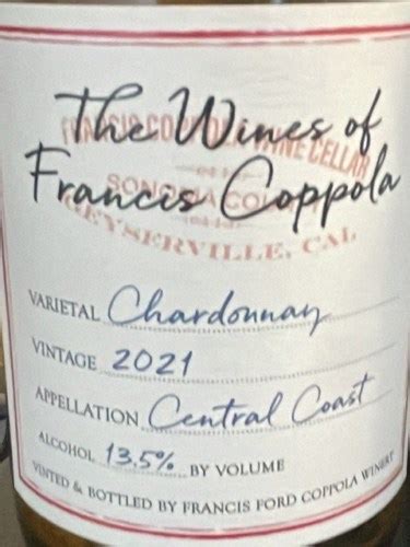 Francis Ford Coppola Winery The Wines Of Francis Coppola