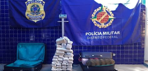 Em Operação Conjunta PRF e PMDF apreendem quase 40 Kg de maconha na