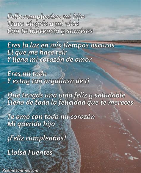 Cinco Mejores Poemas para mi Hijo Varón en su Cumpleaños Poemas Online