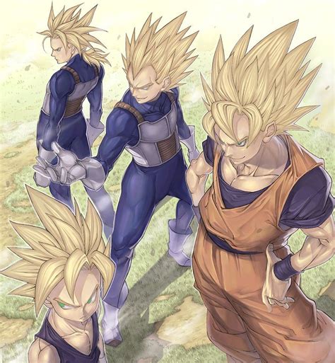 Goku Trunks Vegetta And Gohan Mangaandanime Pinterest Dragon Ball Dbz And Dragons
