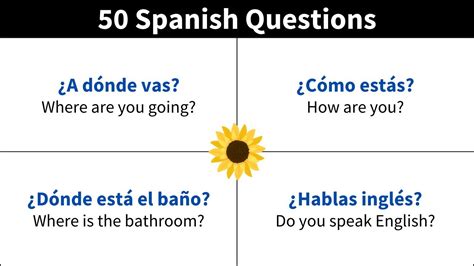 50 Common Questions In Spanish YouTube