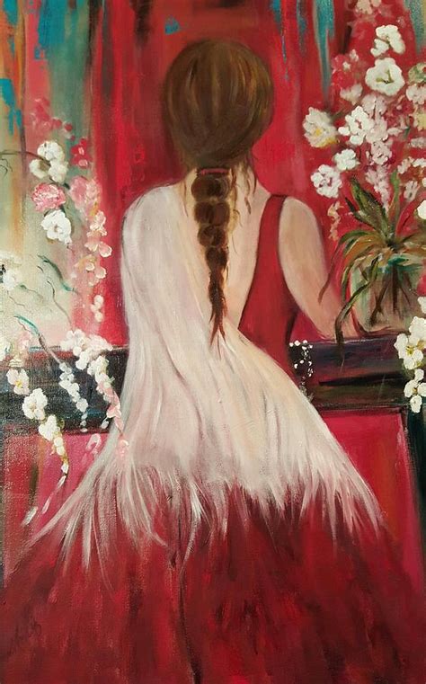 Paintings Of Women In Red Dresses