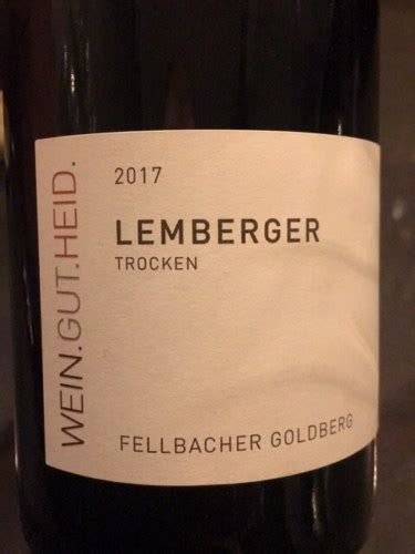 Weingut Heid Fellbacher Goldberg Lemberger Trocken Vivino Australia