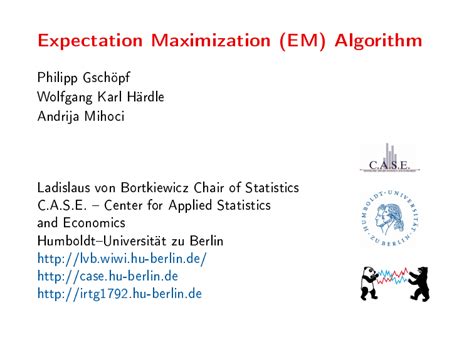 expectation maximization em algorithm humboldt