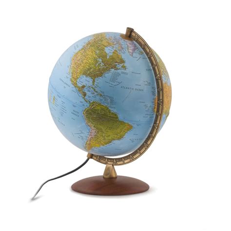 Globe terrestre 30 cm politique physique lumineux en français ASTRA