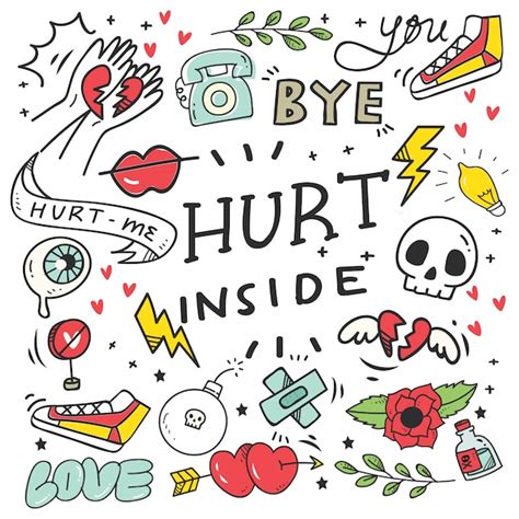 Premium Vector Set Of Cute Hand Drawn Doodles
