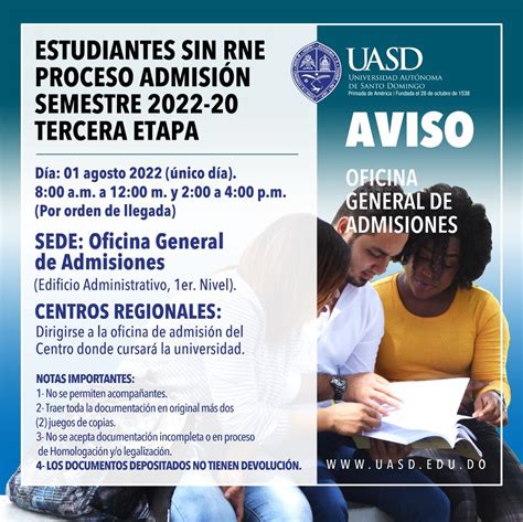 Universidad Uasd On Twitter Atenci N Interesados En Ingresar A La